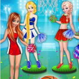 Play Princesses Basketball Team Cheerleader game online on SoccerGames ...